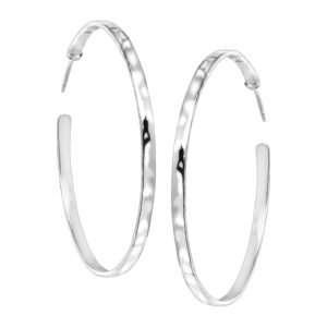 Silpada Hammered .925 Sterling Silver Hoop Earrings for Women, Jewelry Gift Idea, Circle Up'