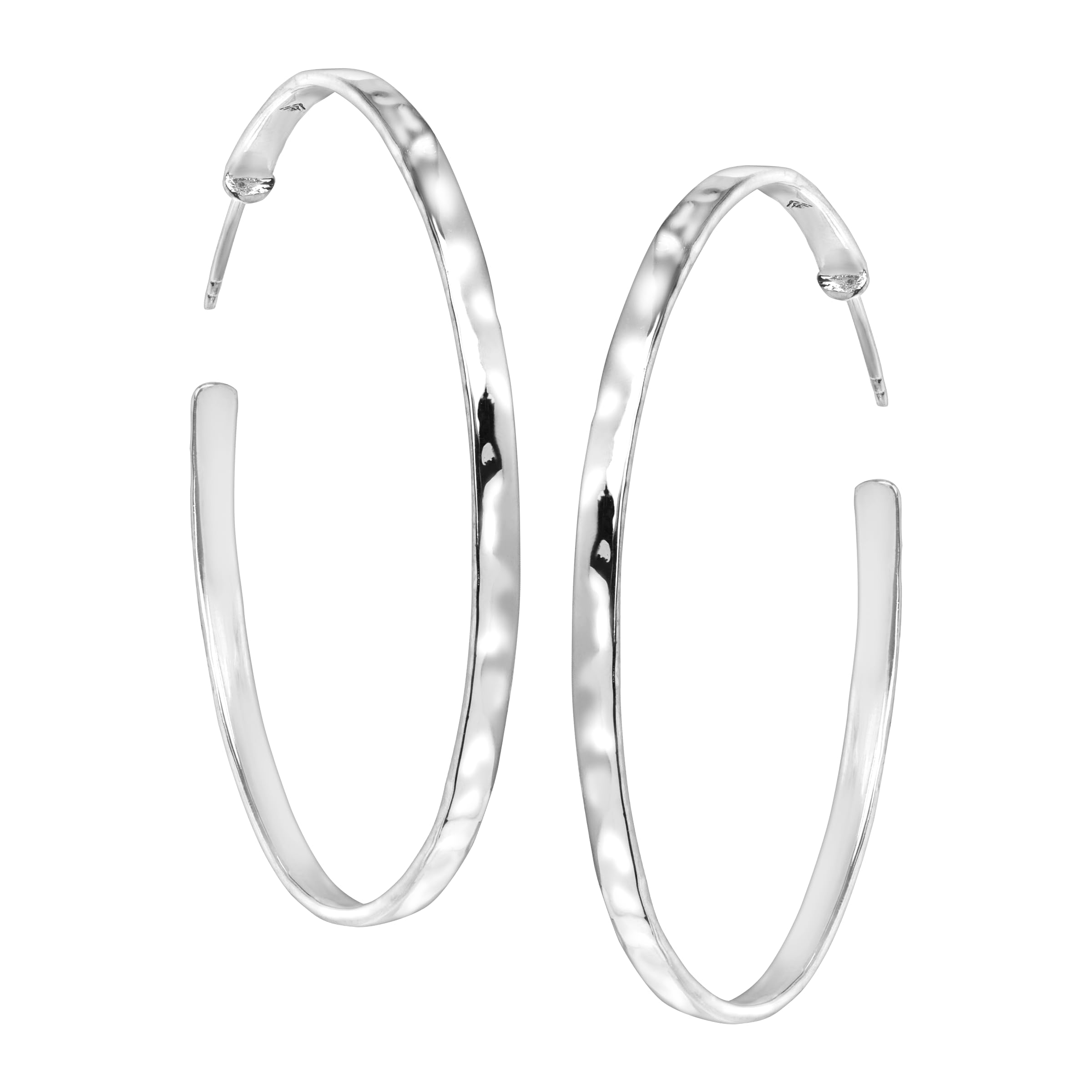 Silpada Hammered .925 Sterling Silver Hoop Earrings for Women, Jewelry Gift Idea, Circle Up'