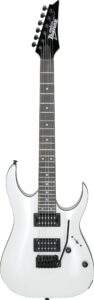 ibanez grga 6 string solid-body electric guitar, right, white, full (grga120wh)