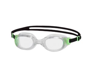 speedo futura classic unisex adult goggles, green/clear, one size