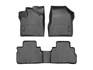 weathertech custom fit floorliners for nissan murano - 1st & 2nd row (44756-1-2), black