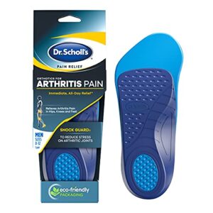 dr. scholl's arthritis pain relief orthotics // clinically proven immediate relief of osteoarthritis pain in feet, knees and hips, blue