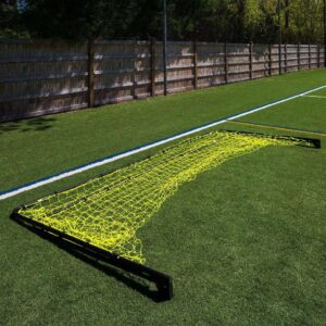 Franklin Sports Premier Steel Soccer Goal - Folding Backyard Soccer Goal with All Weather Net - Kids Backyard Soccer Net - Easy Assembly - 12'x6' - Black