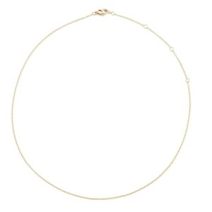 delicate 18k gold plated thin chain adjustable choker necklace for women | available in gold, rose gold, or silver (13", 14", 15", 16", 17" lengths) | perfect chain necklaces for women (gold)