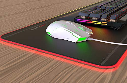 FIRSTBLOOD ONLY GAME. AJ52 Watcher RGB Gaming Mouse, Programmable 7 Buttons, Ergonomic LED Backlit USB Gamer Mice Computer Laptop PC, for Windows Mac Linux OS, Star White