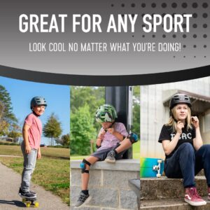 Flybar Bike Helmet- Multi Sport Dual Certified Adjustable Dial, Skateboard Helmet, Roller Skating, Pogo, Electric Scooter, Snowboard, Boys and Girls Kids- Adults Helmets (Blk,L-XL)