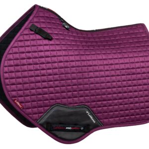 LeMieux Close Contact Suede Square Saddle Pad - English Saddle Pads for Horses - Equestrian Riding Equipment and Accessories (Plum - Large)