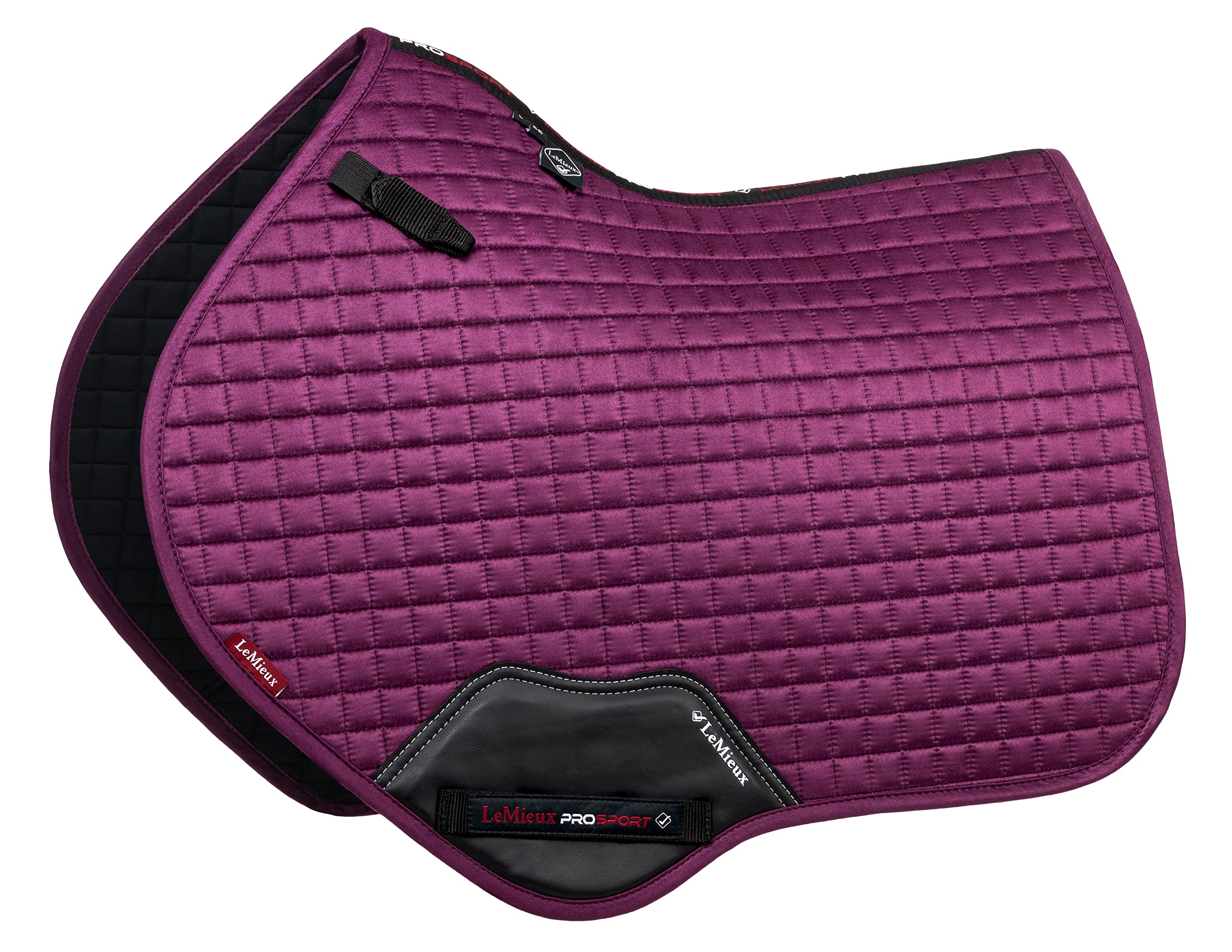 LeMieux Close Contact Suede Square Saddle Pad - English Saddle Pads for Horses - Equestrian Riding Equipment and Accessories (Plum - Large)