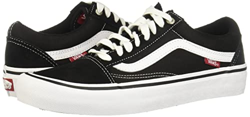 Vans Men's Old Skool Pro Skate Shoe, Black/White