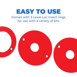 Kreg PRS4036 Precision Router Table Insert Plate with Level-Loc Rings, Compatible with Porter-Cable & Bosch