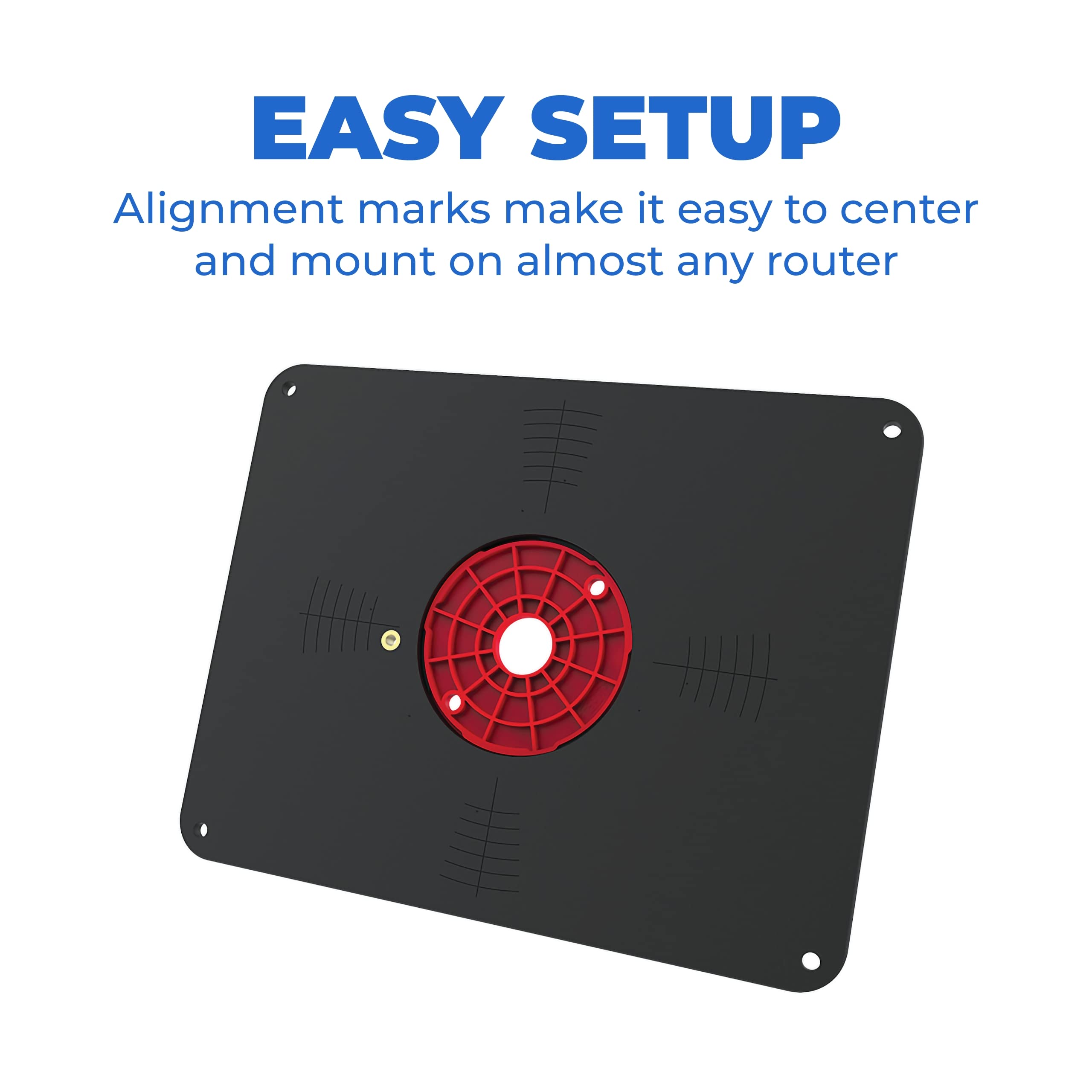 Kreg PRS4036 Precision Router Table Insert Plate with Level-Loc Rings, Compatible with Porter-Cable & Bosch