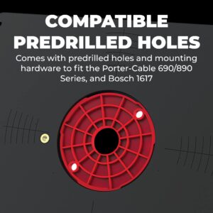 Kreg PRS4036 Precision Router Table Insert Plate with Level-Loc Rings, Compatible with Porter-Cable & Bosch