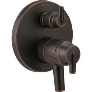 delta faucet trinsic 17 series 3-setting integrated diverter valve trim kit, oil rubbed bronze diverter valve trim kit, shower trim kit, venetian bronze t27859-rb (valve not included)