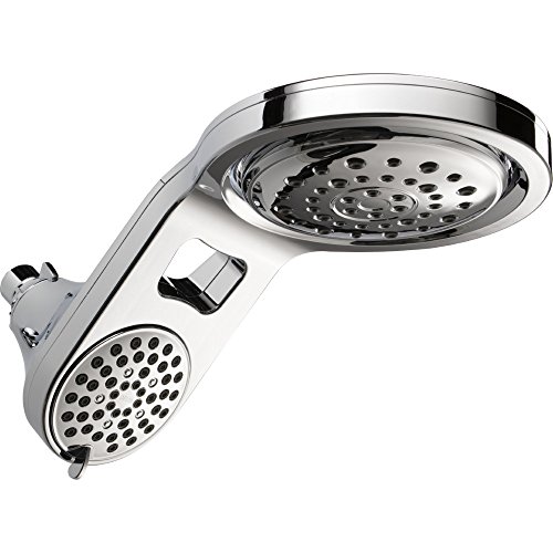 Delta Faucet HydroRain 5-Spray Touch-Clean 2-in-1 Rain Shower Head, Chrome 58580-PK