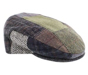 mucros weavers irish trinity patch cap, irish hat for men, wool newsboy cap, flat wool hat(large,patch original)