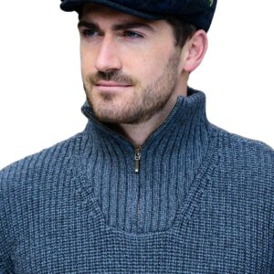 Mucros Weavers Irish Trinity Patch Cap, Irish Hat for Men, Wool Newsboy Cap, Flat Wool Hat(Large,Patch Original)