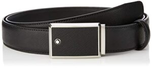 montblanc adult's classic line belt, black, 120