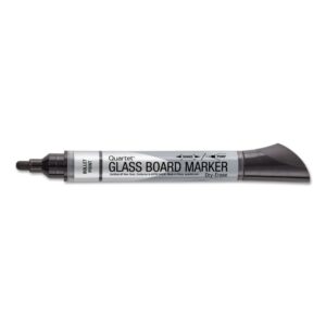 Quartet Premium Glass Board Dry Erase Marker, Bullet Tip, Black