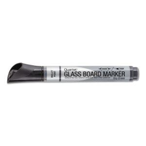 Quartet Premium Glass Board Dry Erase Marker, Bullet Tip, Black