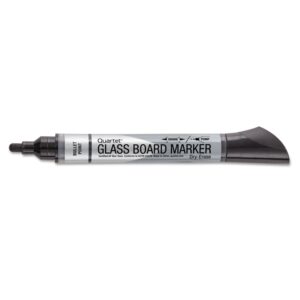 Quartet Premium Glass Board Dry Erase Marker, Bullet Tip, Black