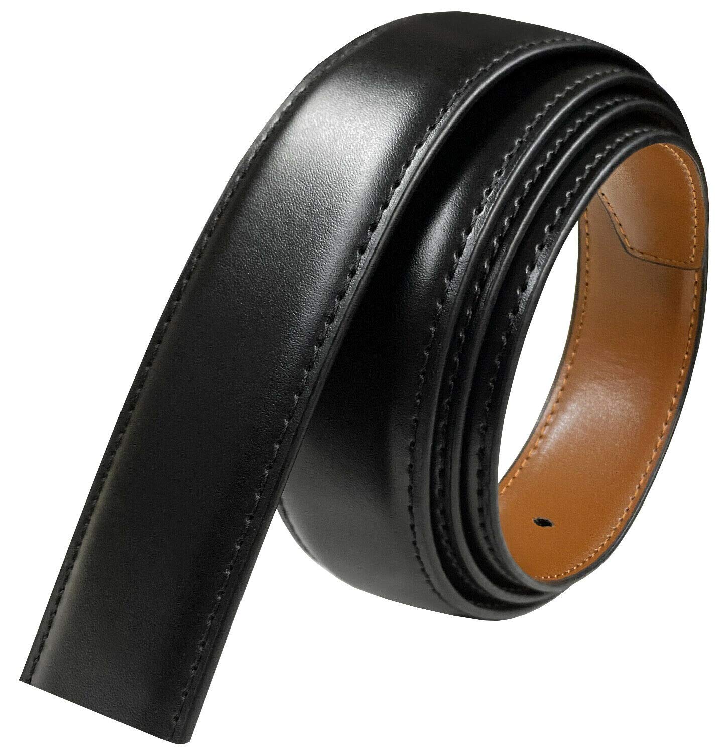 160502 Reversible Belt Strap Replacement Genuine Leather Dress Belt Strap, 1-1/8" (30mm) Wide (Black/Tan, 36)