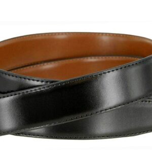 160502 Reversible Belt Strap Replacement Genuine Leather Dress Belt Strap, 1-1/8" (30mm) Wide (Black/Tan, 36)