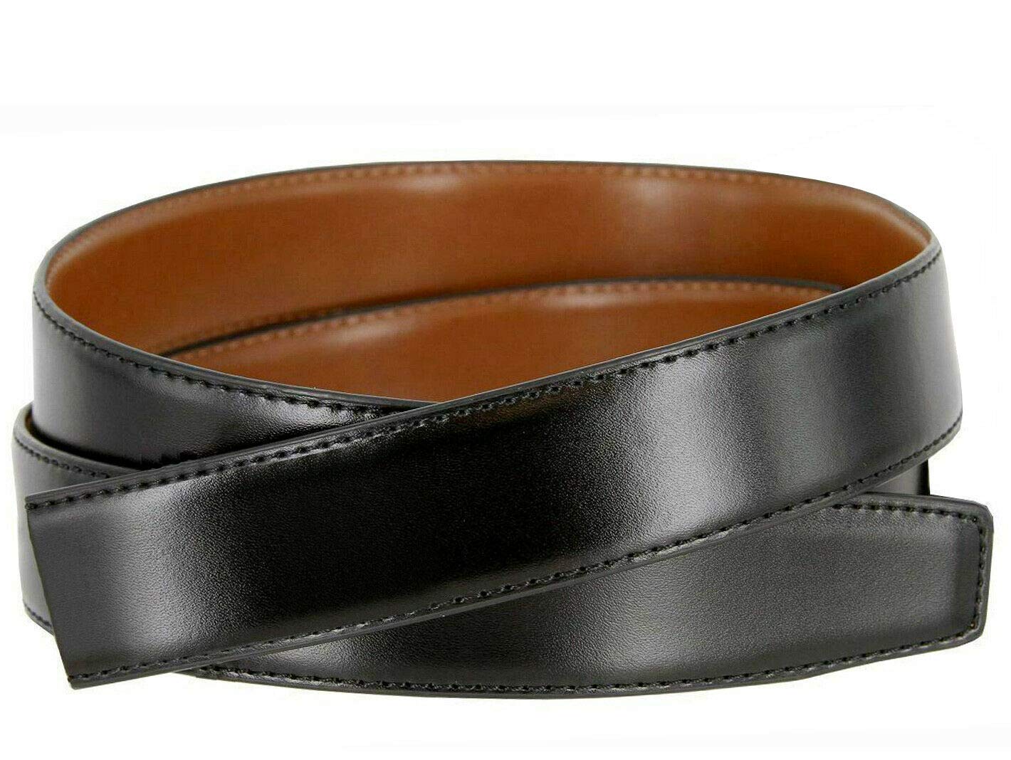 160502 Reversible Belt Strap Replacement Genuine Leather Dress Belt Strap, 1-1/8" (30mm) Wide (Black/Tan, 36)