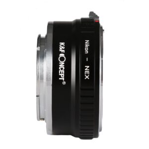 Copper Adapter K&F Concept Lens Mount Adapter Compatible with AI Lens to Sony NEX E-Mount Camera Body