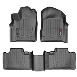 WeatherTech Custom Fit FloorLiners for Durango, Grand Cherokee - 1st & 2nd Row (444851-443242), Black