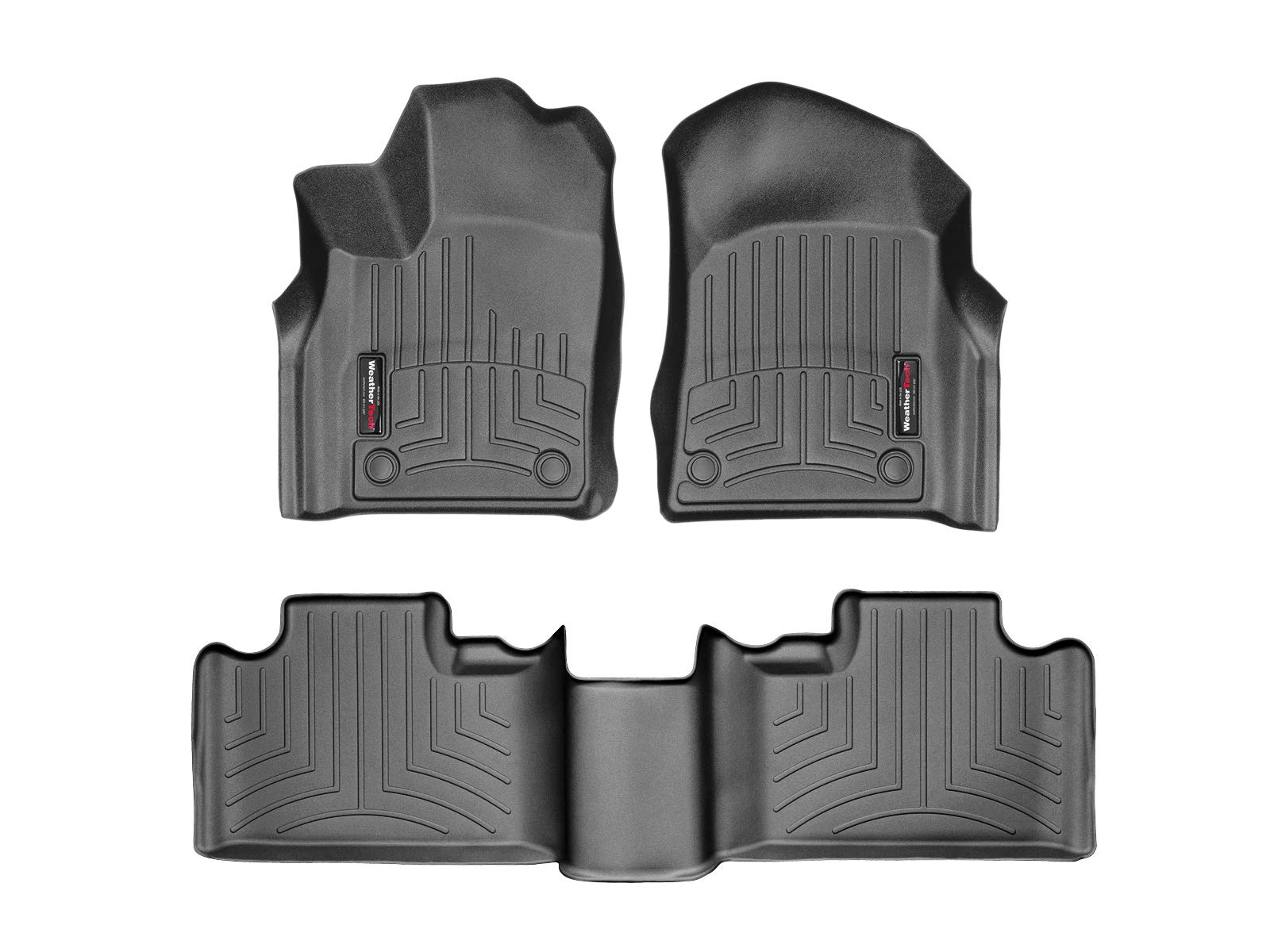 WeatherTech Custom Fit FloorLiners for Durango, Grand Cherokee - 1st & 2nd Row (444851-443242), Black