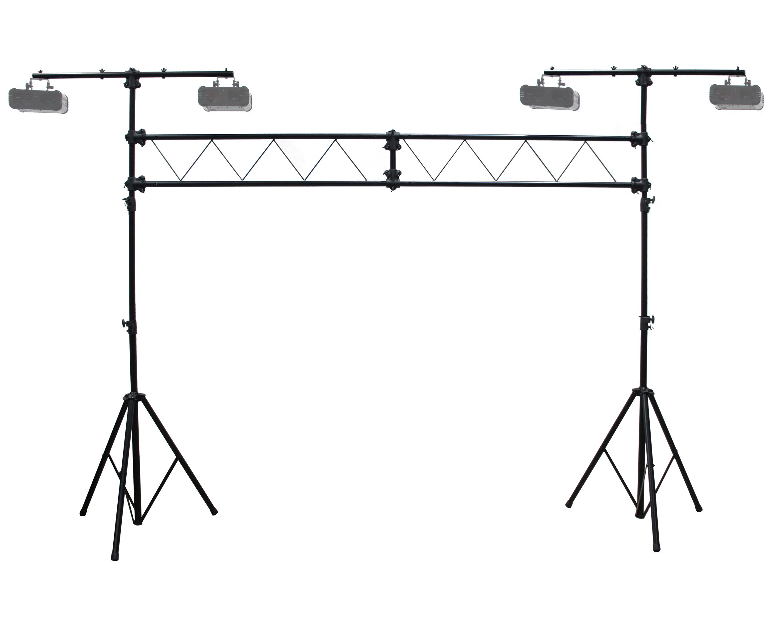 Harmony Audio HA-TRUSSKIT Pro Audio DJ 10 Foot Lighting Truss Package with (2) Tripod Stands