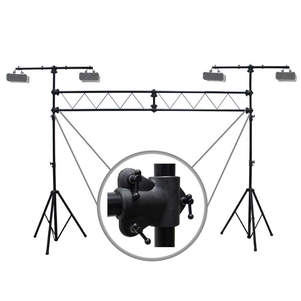 Harmony Audio HA-TRUSSKIT Pro Audio DJ 10 Foot Lighting Truss Package with (2) Tripod Stands