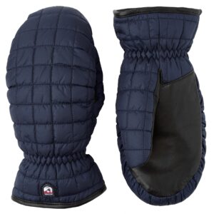 hestra extreme cold weather winter mittens moon light primaloft insulated gloves, navy, 8