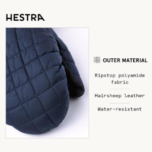 Hestra Extreme Cold Weather Winter Mittens Moon Light Primaloft Insulated Gloves, Navy, 8