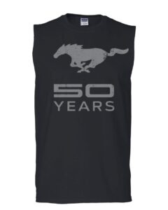 ford mustang 50 years muscle shirt anniversary licensed black large