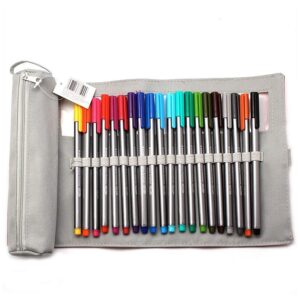 staedtler triplus fineliners 20 assorted colours with pencil case 334 pc20 (black)