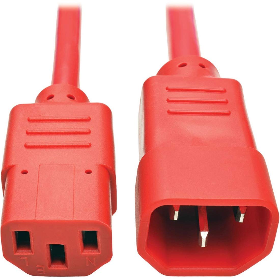 Tripp Lite 3 ft. Heavy Duty Power Extension Cord, C14 to C13, 15A, 14 AWG, Red (P005-003-ARD)