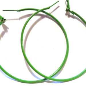 Green Hoop Earrings 2 inch Hoop Simple Thin Hoop Earrings