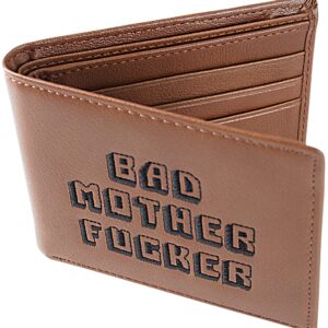 Miramax Officially Licensed Bad Mother Wallet Bi-fold Embroidered Brown Leather