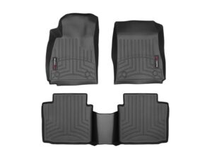 weathertech custom fit floorliners for chevrolet impala - 1st & 2nd row (44534-1-2), black