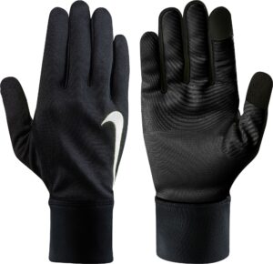 nike men's therma-fit gloves (black/black, large)