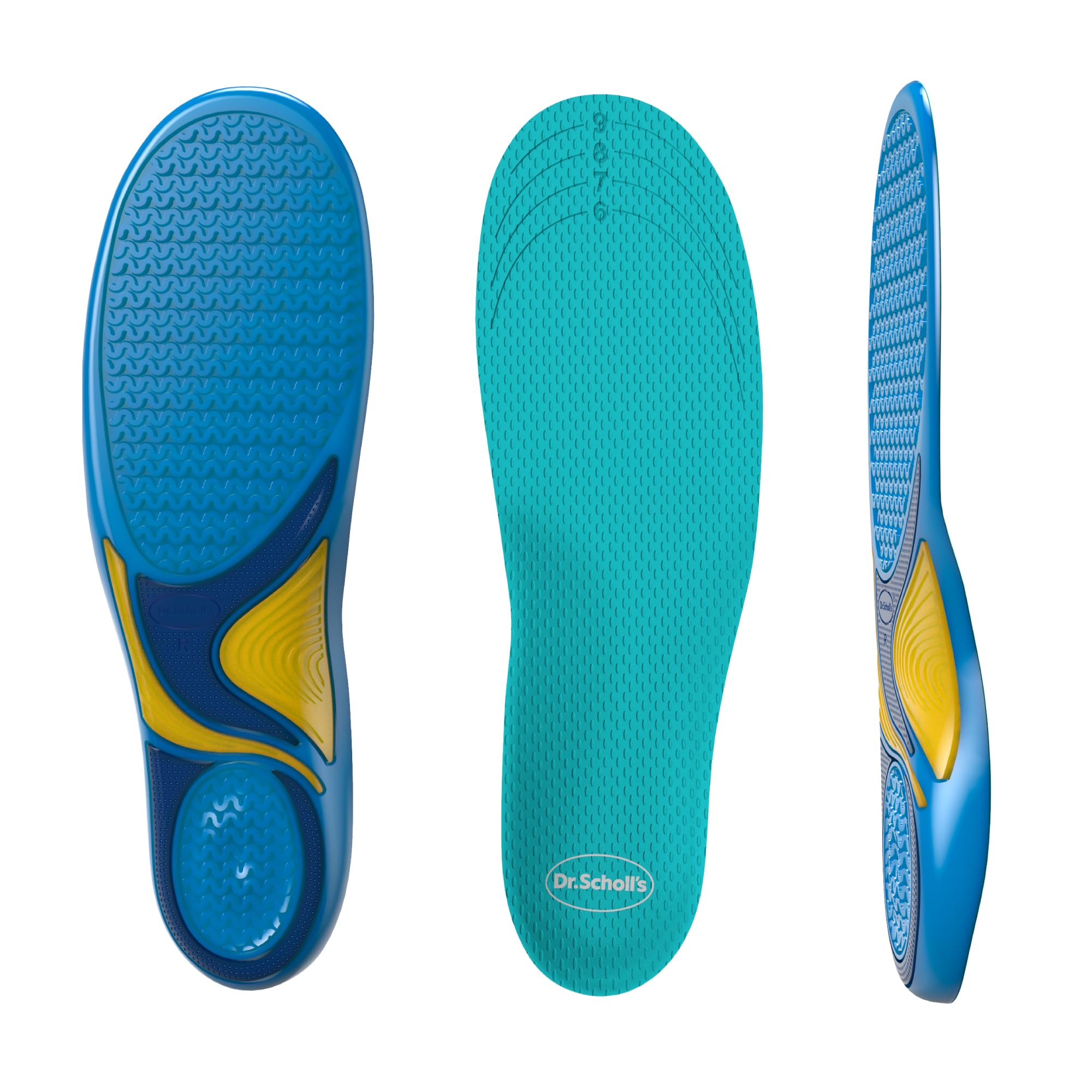 Dr. Scholl's Memory Fit Plus Massaging Gel, Comfort Insoles, Memory Foam & Gel, All-Day Comfort, Arch Support, Distributes Pressure,Shock Absorbing,Trim Insert to Fit Shoe, Women Size 6-10, 1 Pair