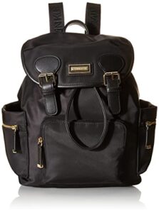 calvin klein belfast nylon buckle backpack, black/gold