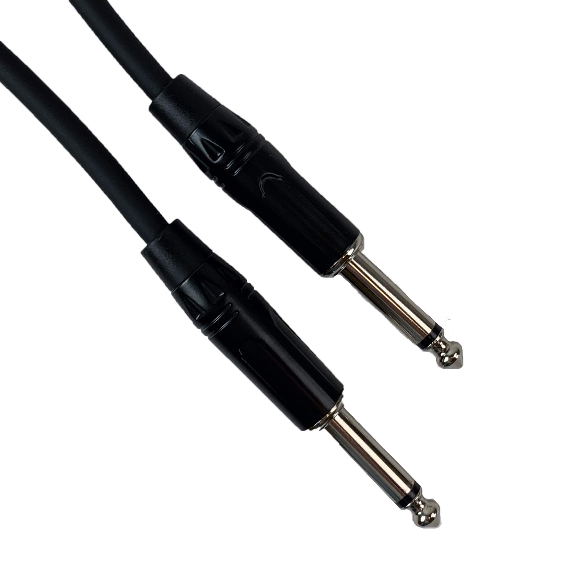 Gearlux Instrument Cable/Professional Guitar Cable 1/4 Inch to 1/4 Inch, Black, 25 Foot - 2 Pack