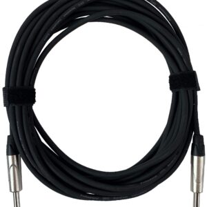 Gearlux Instrument Cable/Professional Guitar Cable 1/4 Inch to 1/4 Inch, Black, 25 Foot - 2 Pack