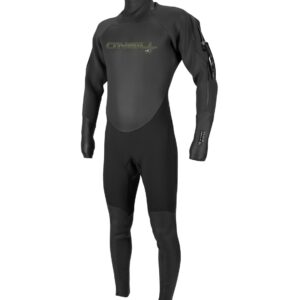 O'Neill Men's Fluid 3mm Neoprene Drysuit, Black/Graphite, X-Large