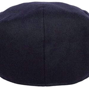 Epoch Men's Classic Newsboy Cap, Flat Ivy Hat, Snap Brim Herringbone Tweed Cap (X-Large, 1581-Navy)