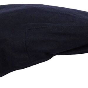 Epoch Men's Classic Newsboy Cap, Flat Ivy Hat, Snap Brim Herringbone Tweed Cap (X-Large, 1581-Navy)