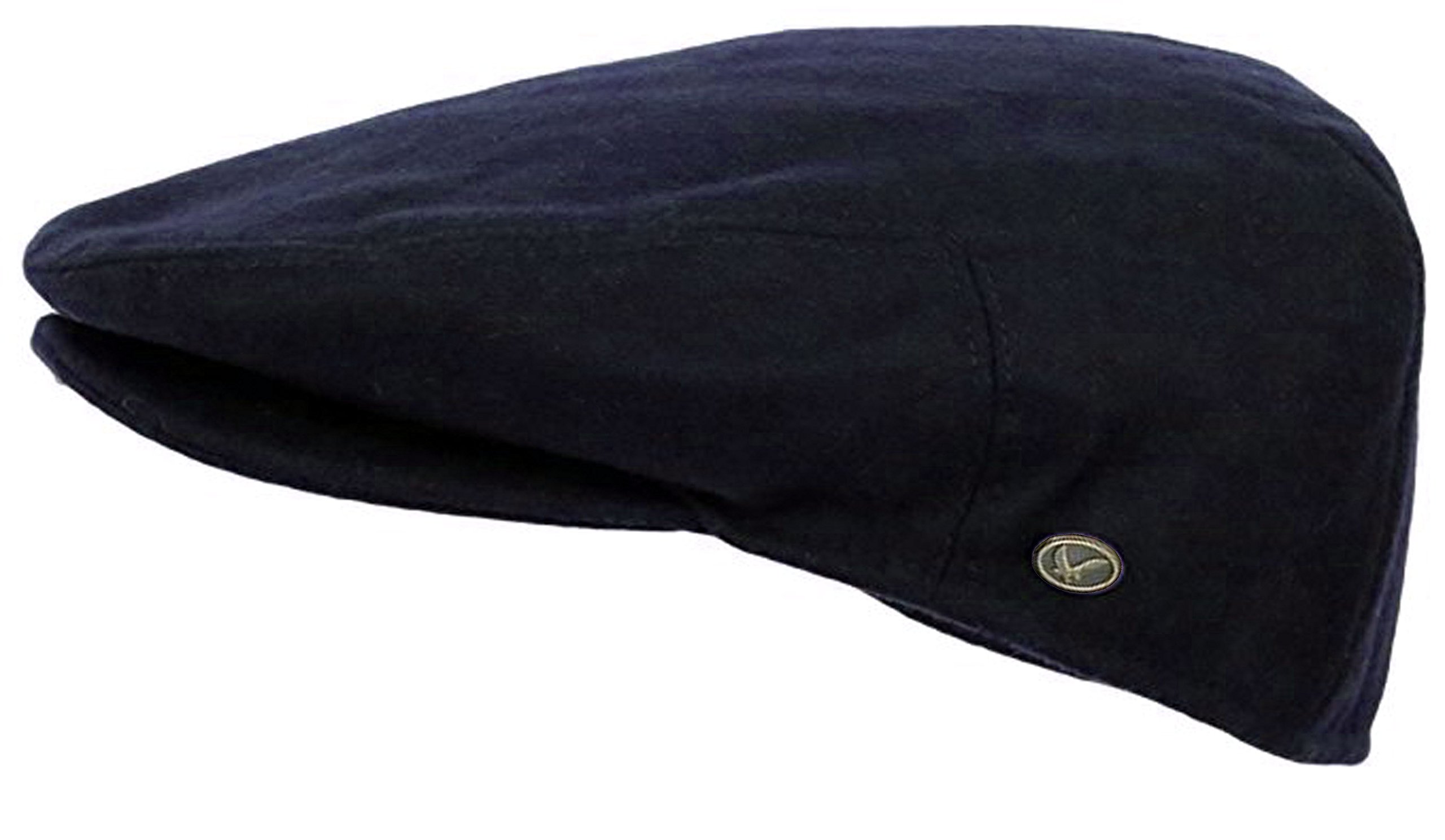 Epoch Men's Classic Newsboy Cap, Flat Ivy Hat, Snap Brim Herringbone Tweed Cap (X-Large, 1581-Navy)