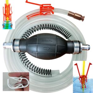 gastapper deluxe siphon pump for gas, diesel & water - 8' hose, 4 gls/min